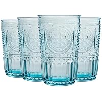 Bormioli Rocco 387595GRS021522 090789 Romantic Pack of 4, Glass, Light ...
