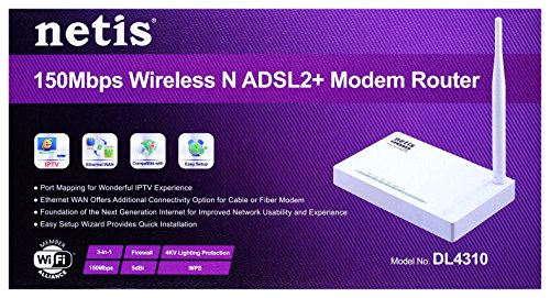 40% OFF on Netis Dl4310, 150Mbps Wireless N Adsl2+ Modem Router on ...