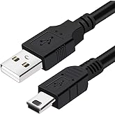 KIPZO® Black Mini usb cable 5 pin usb cable mini b usb type b mini usb ...
