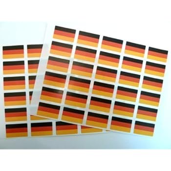 Pack of 60 , 33x20mm , Germany Self-Stick Flag Stickers , Self-Adhesive ...