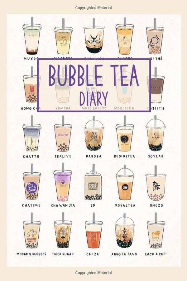Bubble Tea Diary: Boba Tea, Blank College Ruled Line Notebook Journal ...