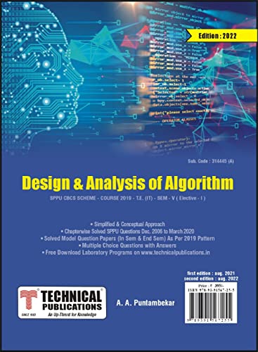 Buy Design and Analysis of Algorithm for SPPU 19 Course (TE - SEM V ...