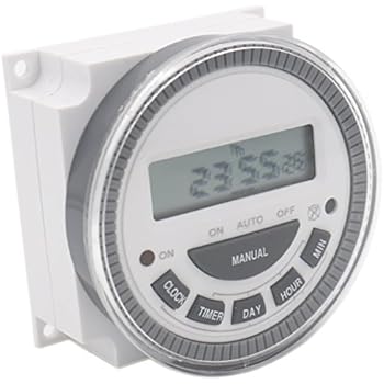 Heschen Digital LCD Power Weekly Programmable Timer Relay Switch CN101A DC 12V 16 Amp SPST ...