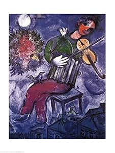 Amazon.de: Marc Chagall - blaue Geiger Kunstdruck (60, 33 x 80, 01 cm)