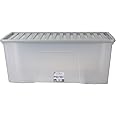 EXTRA LARGE CLEAR PLASTIC STORAGE BOX WITH LID 133 LITRE : Amazon.co.uk ...