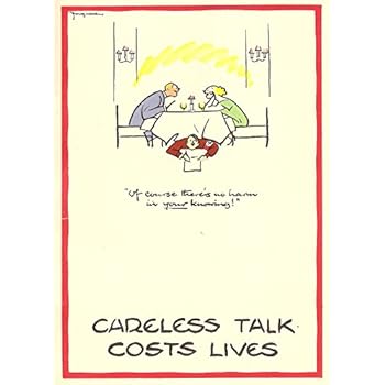 Vintage British WW2 1939-45 Propaganda CARELESS TALK COSTS LIVES. BE ...