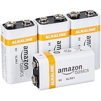 Buy AmazonBasics 9 Volt Everyday Alkaline Batteries (4-Pack) Online at ...