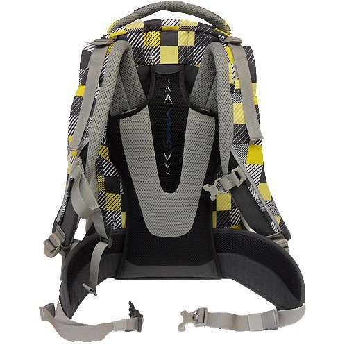 satch Pack Karo gelb grau, ergonomischer Schulrucksack, 30 Liter ...