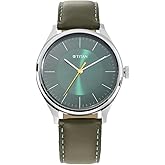 Titan Workwear Quartz Analog Hunter Green Dial Olive Green Leather ...