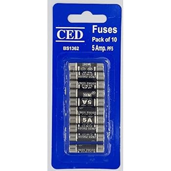 5 AMP Domestic 240V Household Mains Plug Fuse Electrical Cartridge ...