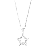 Amor Kette mit Anhänger 925 Sterling Silber Damen Halsschmuck, mit Zirkonia synth, 45 cm, Silber ...