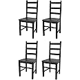 t m c s Tommychairs - Set 4 sedie modello Rustica per cucina bar e sala da pranzo, robusta ...