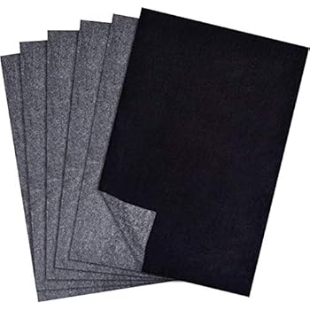 25 Pcs Papier carbone graphite Papier Transfert Noir Papier calque ...