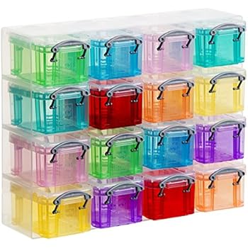 Really Useful Box Organiser Set, 16 Transparent 0.14 Litre Small ...