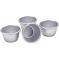 KitchenCraft Mini Pudding Mould Set of 4, Anodised Aluminium, 7.5 cm ...