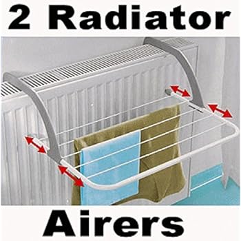 2 x Indoor Clothes Radiator Airer Drying Rack Dry Washing Horse Dryers ...