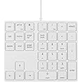 Qisan Numeric Keypad Wired Numpad 34 keys Portable Keypad USB External Mini Slim Keyboard ...
