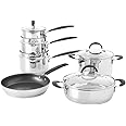 ProCook Gourmet Stainless Steel Cookware Set with Non Stick Frying Pan ...