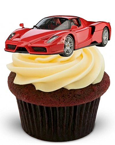 Buy RED Ferrari CAR - Standups 12 Edible Standup Premium Wafer Cake ...