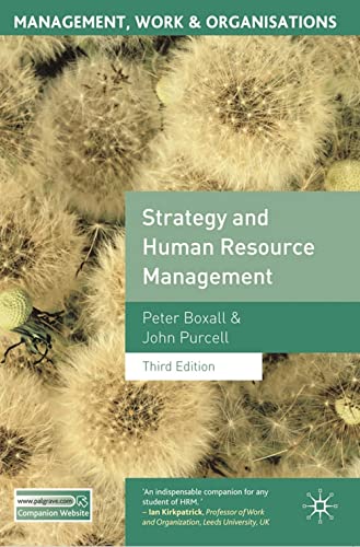 Strategy and Human Resource Management (Management, Work and ...