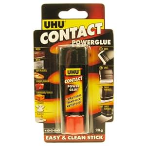 UHU Contact Power Glue Solid Stick Extra-strong Waterproof Clean and ...