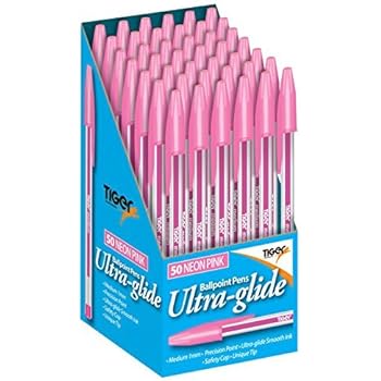 20x PINK MICRON BALLPOINT PENS. MEDIUM POINT PINK BIROS: Amazon.co.uk ...