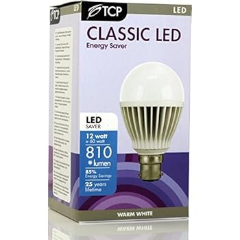 TCP 12W B22/BC LED Bulb GLS Bayonet LED Lights, Ultra Bright 810 Lumen ...