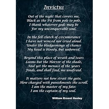 WallBuddy Invictus Poem Invictus Print Art Print by William Ernest ...