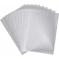 MARKQ A4 Transparent file, 100 Pcs Clear Plastic Folder Punched Pockets ...