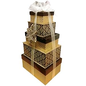Luxury Tower of Treats Gift Box Set Christmas Sweets Pralines Biscuits ...