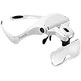 Fancii LED Illuminated Hands Free Head Magnifier Visor - 1X to 3.5X ...