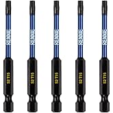 5 x Rennie Tools 50mm Long T15 TX15 Impact Screwdriver Driver Bits Set ...