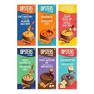 Snackible Dipsters Chips & Dip - Assorted Pack of 6 Flavours (Pack of ...