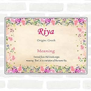 Riya Name Meaning Jumbo Fridge Magnet Floral: Amazon.co.uk: Office Products