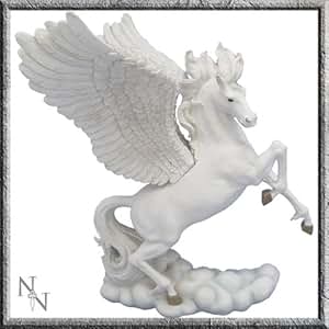 Stunning White Pegasus Rearing on a Cloud Fantasy Figurine: Amazon.co ...