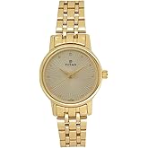 Titan Quartz Analog White Dial Stainless Steel Strap Watch for Women ...