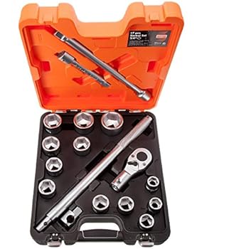 Bahco S138 Metric and Imperial Square Drive Socket Set: Amazon.co.uk ...
