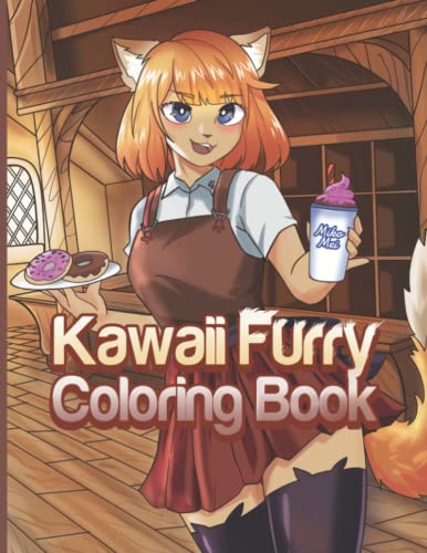 Kawaii Furry Coloring Book: 30 Coloring Pages of Cute Furries for ...