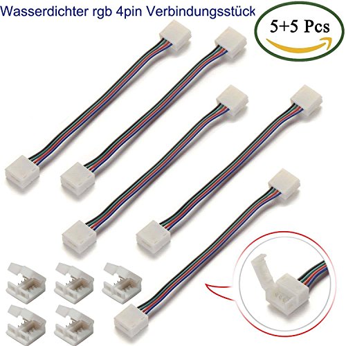 Buy KaBenjee Waterproof RGB5050 LED Strip Light Quick Connector Cable ...