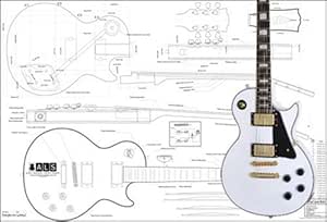 Plan of Gibson Les Paul Custom Electric Guitar - Full Scale Print ...