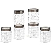 Buy CELLO Checkers PET Canister Set of 6 (300 ml x 6), Transparent ...