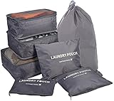 AmazonBasics Packing Cubes - 2 Medium and 2 Large (4-Piece Set), Black ...