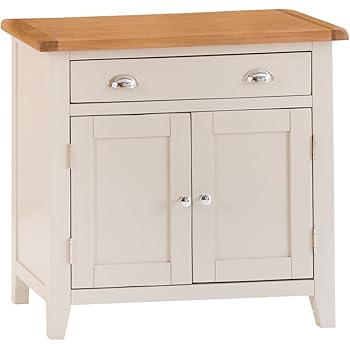 The Furniture Outlet Chester Grey Painted Oak 2 Door Medium Sideboard ...