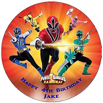 12 Stand Up Power Rangers Edible Premium Wafer Paper Cake Toppers ...