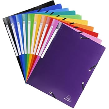 5 x A4 3 Flap Elasticated Folders, Corner Elastic Closure, Plastic File ...