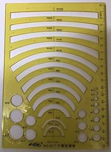 Kreis Radius Schablone Technische Zeichnen Künstler. 4317: Amazon.de ...