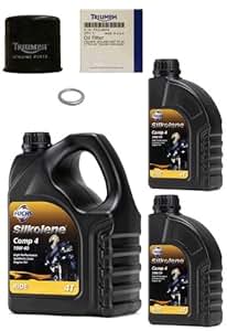 TRIUMPH MOTORCYCLE OIL CHANGE KIT WITH GENUINE OIL FILTER AND SUMP BOLT ...