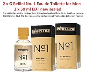 2 x G Bellini No.1 For Men Eau de Toilette Natural Spray Vaporisateur 2 ...