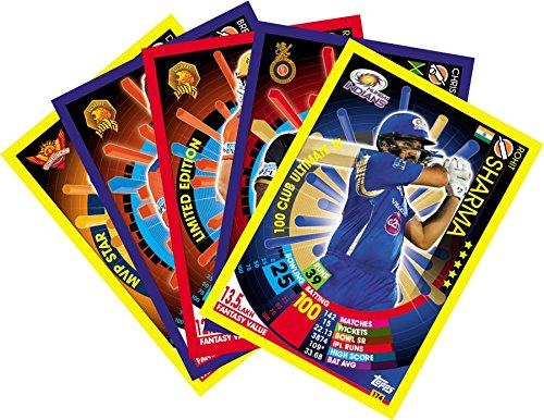 Buy Topps Cricket Attax IPL CA 2017 Multi Combo Pack, Multi Color (Pack ...