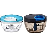 Buy Amazon Brand - Solimo Plastic 500 ml Large Vegetable Chopper with 3 ...